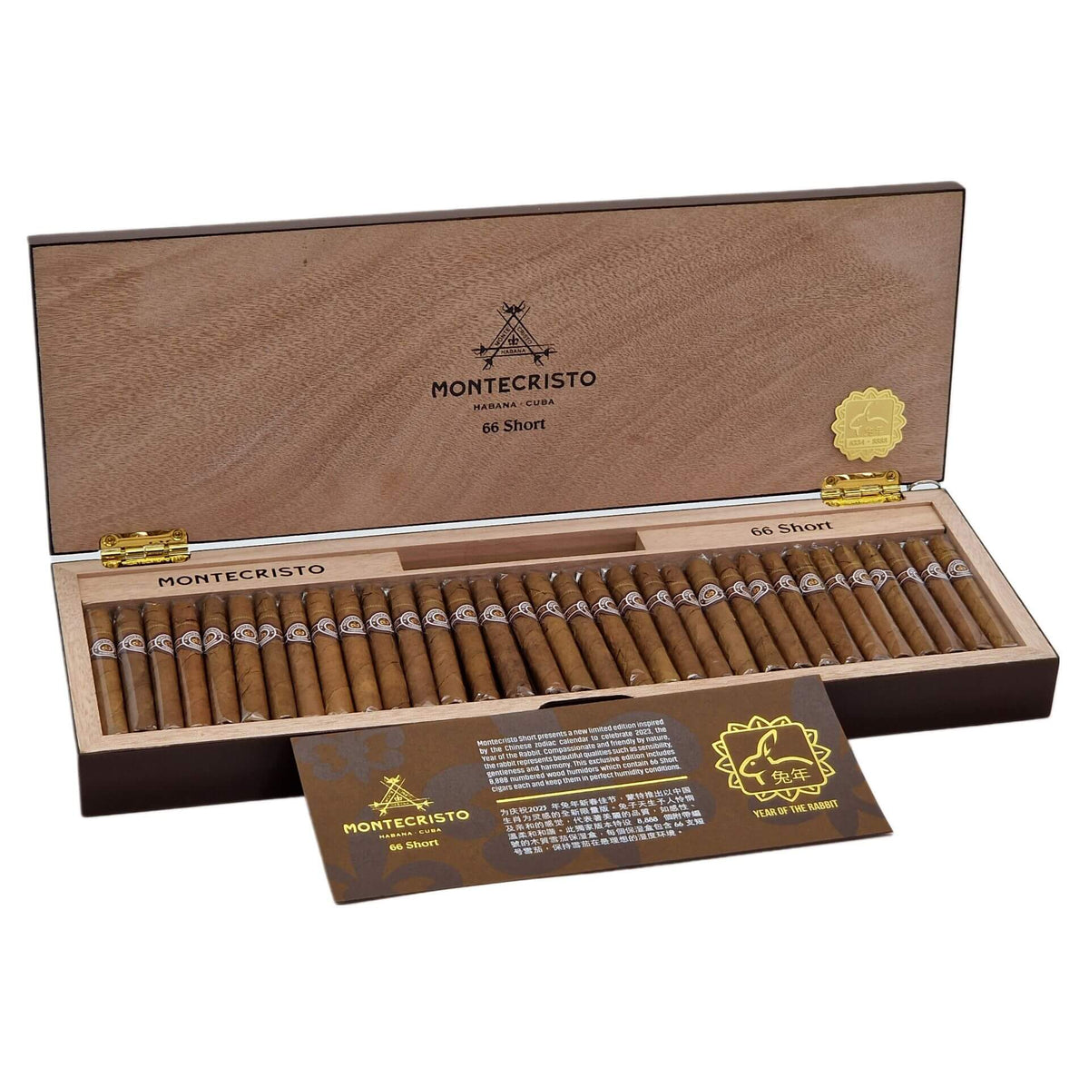 MONTECRISTO - SHORTS HUMIDOR (BOX OF 66) YEAR OF RABBIT LIMITED EDITIO ...